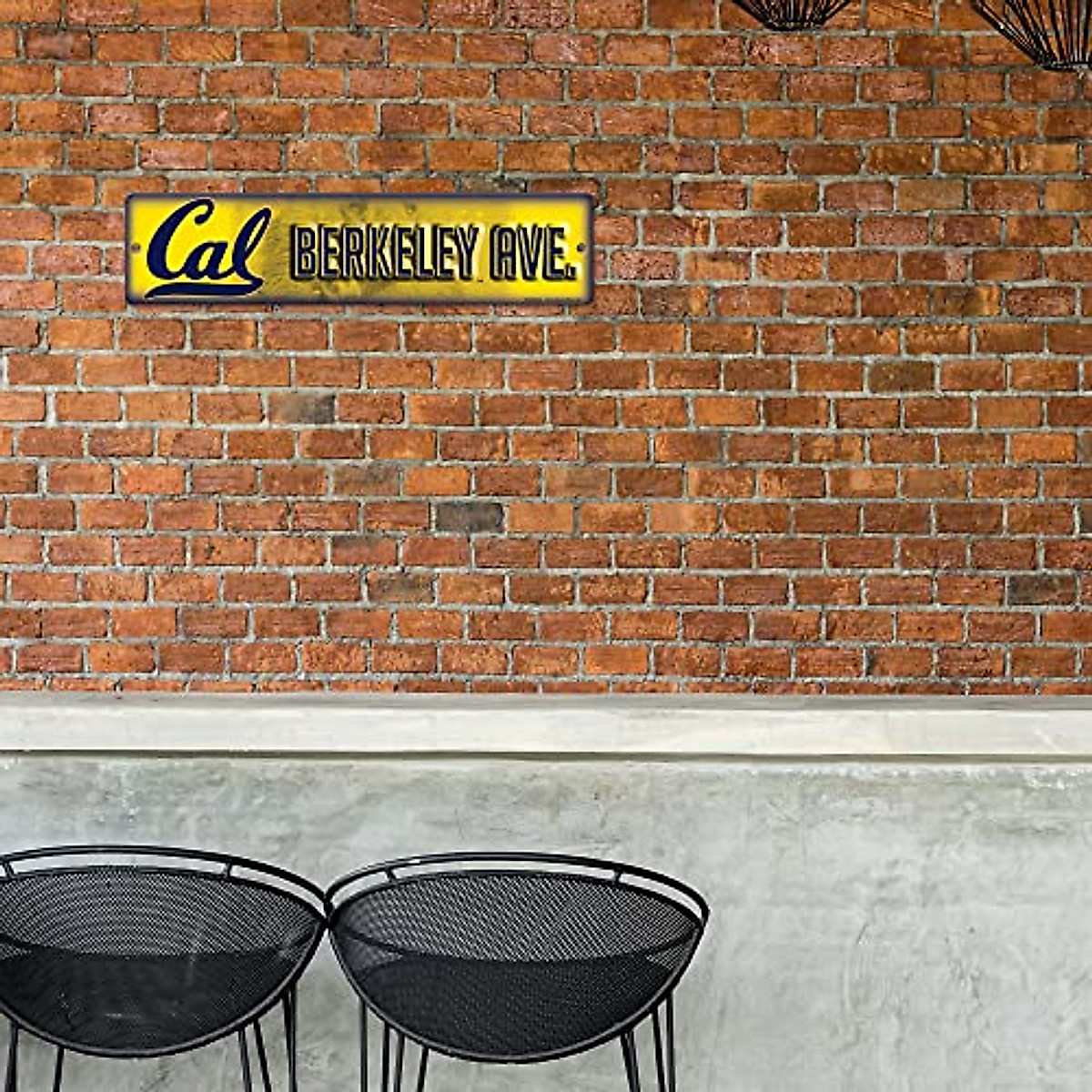 Rico Industries NCAA Rico Industries 16-Inch Plastic Street Sign Décor, California Golden Bears