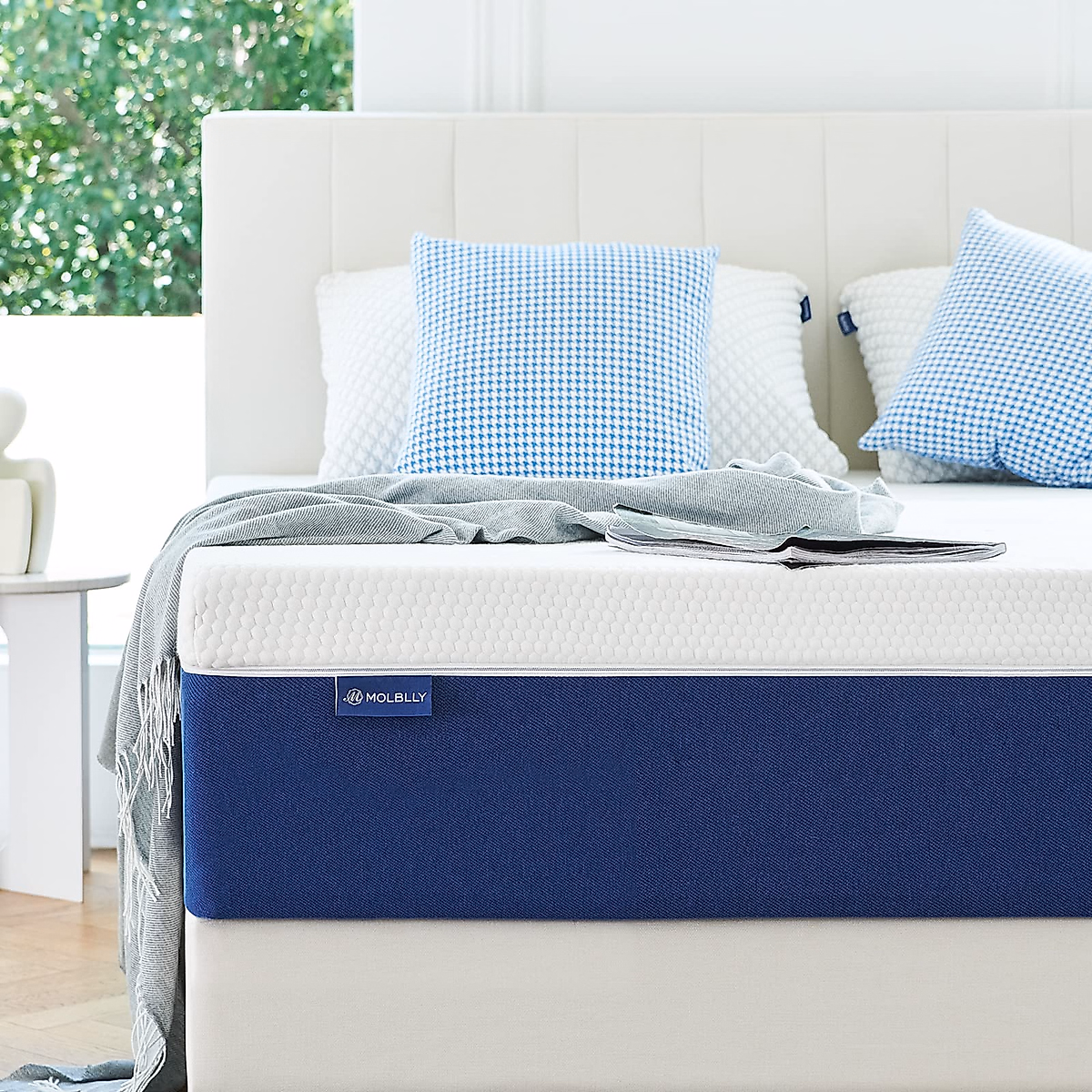 Molblly King Mattress, 14 inch Gel Memory Foam Mattress - Bed Mattress in a Box, Multi-Layered Foam, Comfort and Relieve Pressure