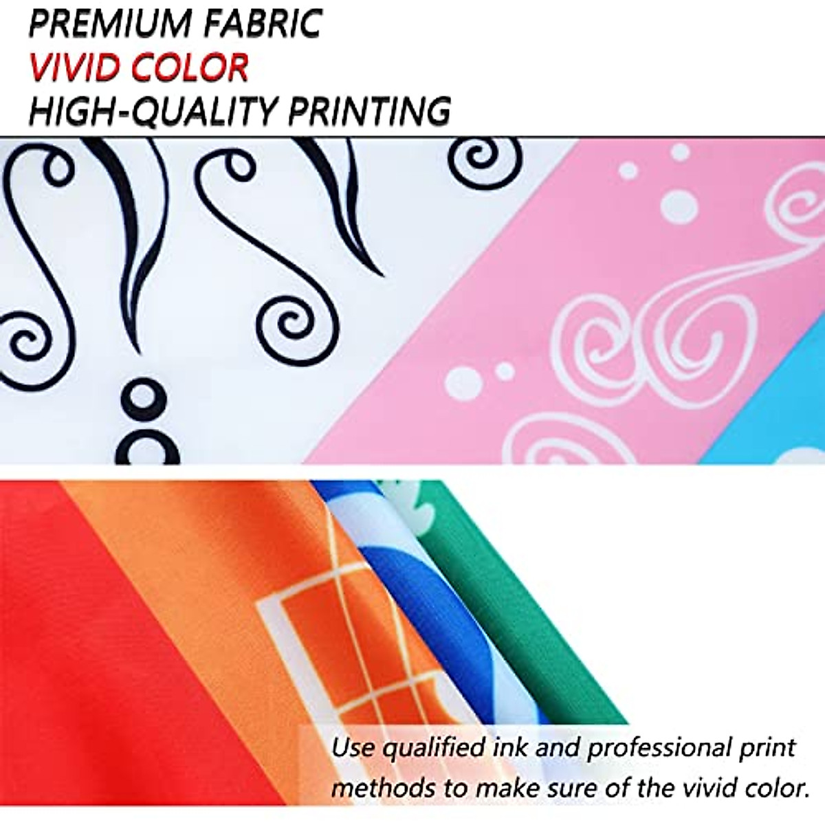 FULAISMGS Pride Flags Large LGBTQ Flag Bisexual Gay Progress Rainbow Flag 3x5FT Garden Outdoor Original Design Cute Print Pattern