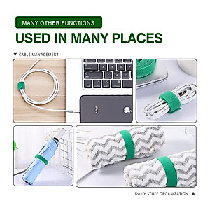 Cord Tie Strap, Green Gardening Tape, 33 Feet x 1/2'' in 1 roll, Recycle and Reusable