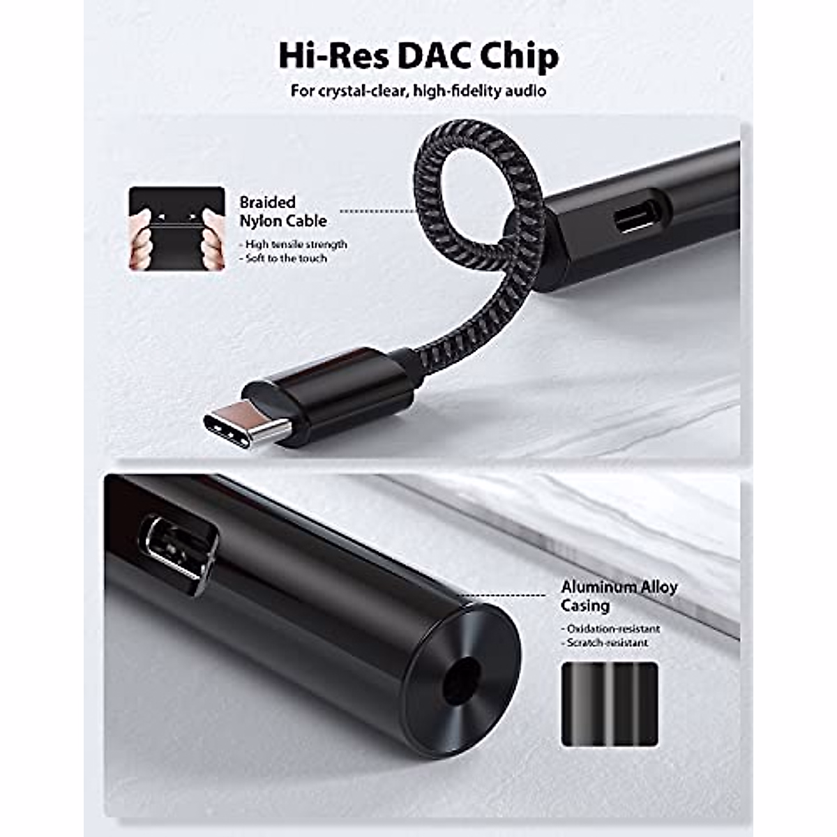 USB C Headphone and Charger Adapter, 2 in 1 Stouchi 32bit 384khz USB Type C to 3.5mm Audio Jack with PD 30W Fast Charging Converter for Stereo, Aux, Earphones Compatible with Galaxy S20/S21 Note 20/10