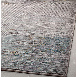 CosmoLiving by Cosmopolitan Melyna MA15A Revere Pewter Contemporary Abstract Area Rug, 8'0"X10'0"