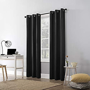 Sun Zero Cyrus Thermal 100% Blackout Grommet Curtain Single Panel