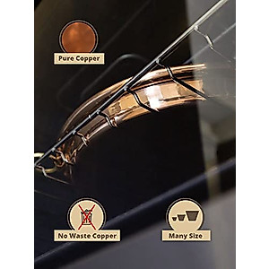 CREARTISTIC 100% Made in Italy – Pizza Tray for Oven - 14.2x1.2 Inch - 2.1 Qt– Copper Pizza pan - Tinned copper baking pan for Pizza - Pizza pan for oven – Baking pan - Handmade