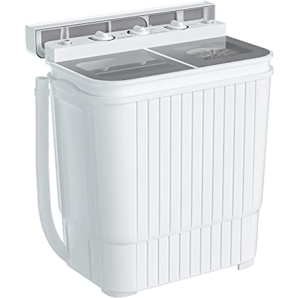 Atripark Portable Mini Washing Machine Washer with Twin Tub, Dryer Wash and Spin Dryer 21.6lbs Capacity For Camping, Apartments, Dorms, College Rooms, RV’S, Delicates(Grey)