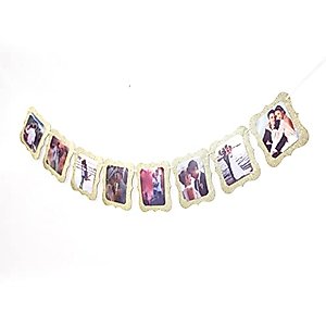 Bride to Be Photo Banner - Glitter Photo Garland, Bride to Be Decorations, Engagement Party Decorations, Bridal Shower Decorations, Birthday Photo Banner, Baby Shower Decorations (Champagne Glitter)