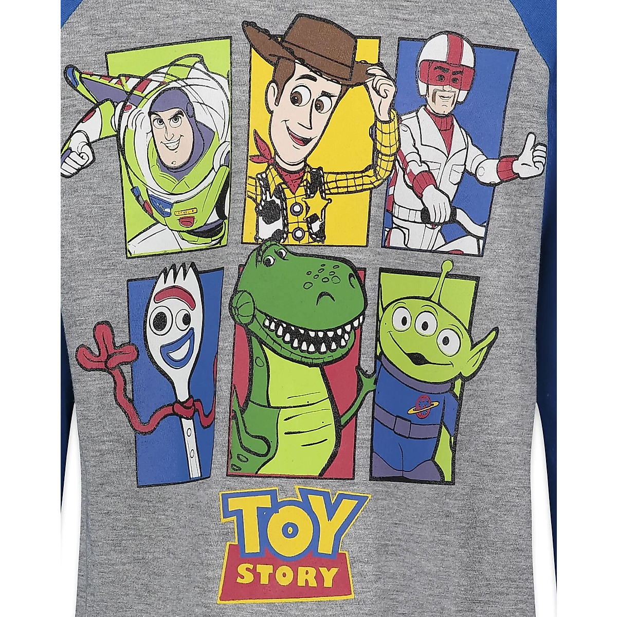 Disney Pixar Toy Story Woody Buzz Lightyear Forky Toddler Boys 2 Pack Long Sleeve T-Shirts Red/Gray/Blue 3T