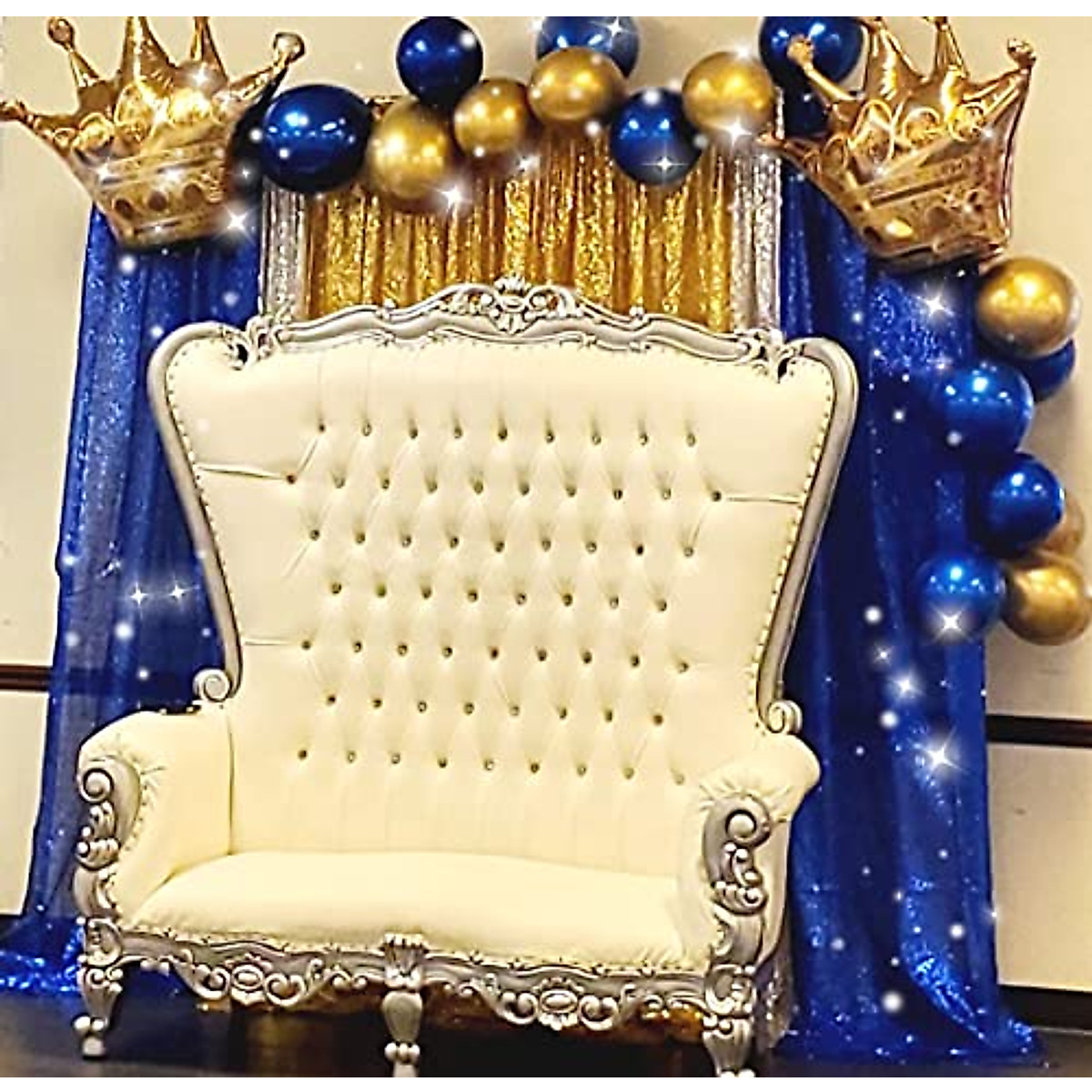 10Ft x 10Ft Gold Sequin Backdrop Curtain, Glitter Thick Not See Through Satin Background Drapes, Sparkly Opaque Photography Curtain, Sequence Xmas Thanksgiving Backdrop for Wedding Party Decor