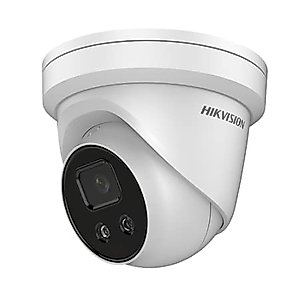Hikvision PCI-T18F4S AcuSense 8MP IR Deep Learning Outdoor Network Turret Dome Camera with 4 mm Lens (Renewed)