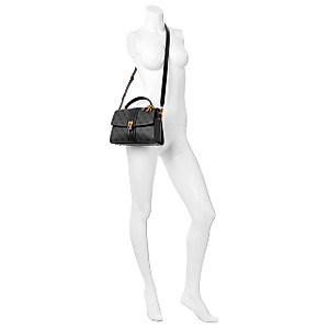 GUESS Ginevra Top Handle Flap, Coal Logo