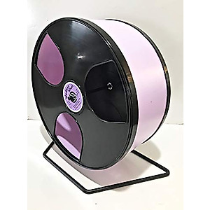 Hedgehog/Chinchilla 12" Diameter Exercise Wheel in Lavender/Black (Total Height 13.3")
