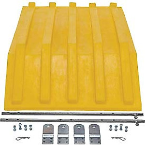 212 Main Yellow Plastic Lid for Triple-Bin Recycling Hopper