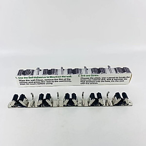 TXTDPL Wall-mounted tool racks, 5 Racks and 4 Hooks Mop and Broom Holder Wall Mount, Self Adhesive Heavy Duty Broom Hanger Organizer Storage Tool Racks for Kitchen Garden Laundry Garage