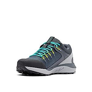 Columbia Womens Trailstorm Waterproof Hiking Shoe, Graphite/Dolphin, 8 Wide US