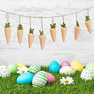 NUOBESTY Easter Carrot Banner Bunny Carrot Garland Fabric Wall Vegegtable Ornament for Party Wall Fireplace Window Decors |62.88inches