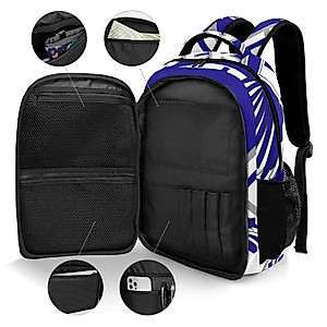 Anneunique Personalized Name Cheerleaders Backpack Custom Multifunctional Waterproof Laptop Bag for Travel Gift Cheer Pom Navy Blue White