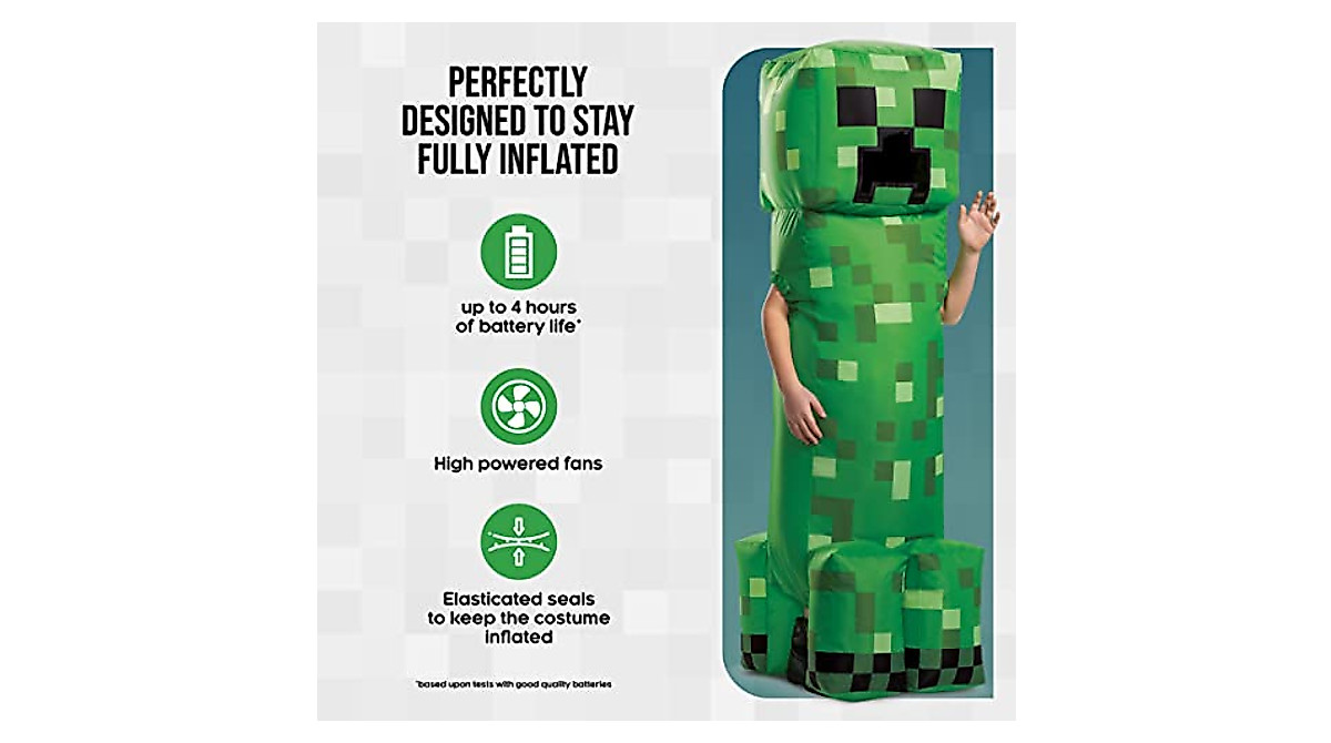 Minecraft Creeper Inflatable Costume for Kids