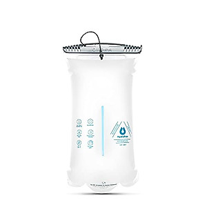 Hydrapak A262 Shape-Shift Low-Profile Water Bladder/Reservoir for Hydration Backpacks, 2-Liter (75 oz.), High Flow Bite Valve, Safe & Reliable, Clear