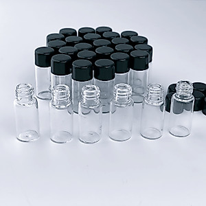 TREE OF LIFE REV. 22:14 2 ML Small Glass Vials with Screw Caps - 36 Pcs & 6 Eye Droppers - 5/8 Dram Clear Glass Sampling Bottle for Essential Oils, Anointing Oil, Fragrances or Lab Chemicals