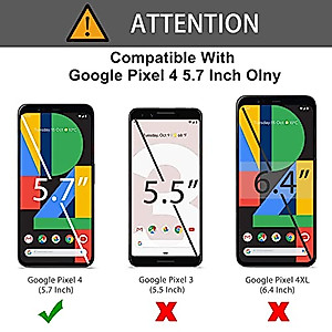 OMOTON [4 Pack Screen Protector for Google Pixel 4 (5.7 Inch), Tempered Glass/Alignment Frame/Scratch Resistant/Only Cover Display Area