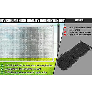 Professional Badminton Net for Backyard, Portable With Bag, Volleyball Net Outdoor, Replacement for Beach Schoolyard Competition, Size 20FT X 2.5FT