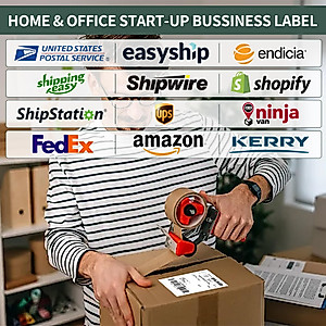 4x6 Direct Thermal Labels 20 Rolls, BESTIKER Thermal Shipping Label Roll of 250 Labels Compatible Zebra 2844 Rollo Thermal Printer 4x6 Label with Perforated Line (1” Core) - Total 5000 Labels