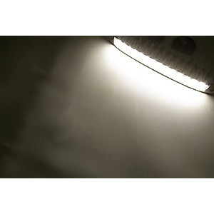 Raycharm 15.4" RV Low-Profile LED Work Light Fixture, 40° Down Angle Focused Flood Beam, 4000K Natural-White Super Bright, High Light-Output Low Ampere, Aluminum Housing Black Finish, 12V/24V, 1-Pack