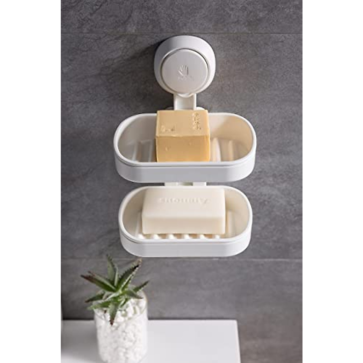 Shower Caddy Suction Cup Set, No-Tool No-Drill No Glue Installation Shower Organizer Set, Removable Suction Corner Shower Shelf Set, Kitchen Organizer Set, Bathroom Caddy Set - Pack of 5, White, Including Corner Caddy, Double Layer Soap Dish, Toothbrush/T