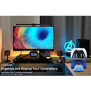 OAPRIRE Universal Dual Controller Holder for PS4 PS5 Xbox One Switch, Controller Stand Gaming Accessories, Build Game Fortresses
