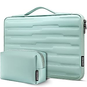 DOMISO 17.3 inch Shock Resistant Laptop Sleeve with Handle Protective Case Compatible with 17.3" Notebook/Dell Inspiron/MSI/HP Pavilion Ideapad/Samsung/HP, Mint Green