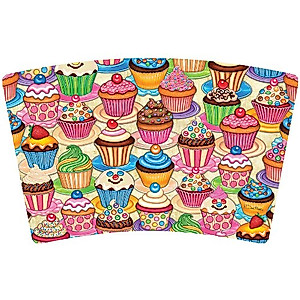 Mugzie Cupcakes Travel Mug with Insulated Wetsuit Cover, 16 oz, Multicolor