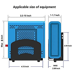 HQYing Cable Box Mount, Depth Adjustable from 1.0 inches to 1.7 inches, Wall Mount for Small and Narrow Devices Such as Cable Boxes, DVD Players, Modems, Streaming Media Devices
