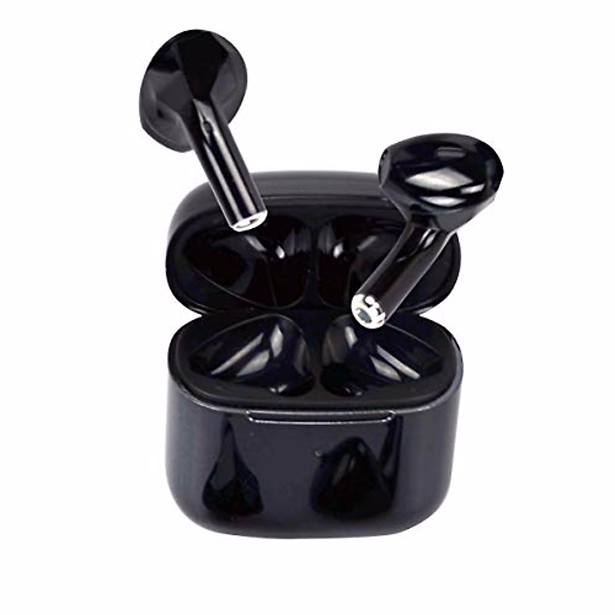 Wireless Bluetooth Pro Earbuds - True Wireless Stereo Sound Ear Buds - in-Ear Headphones with More Bass and Clearer Sound - Premium Ear Buds with Charging Case and Cable (Black)