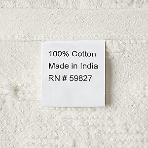 Beatrice Home Fashions Wedding Ring Chenille, Standard Sham, Ivory