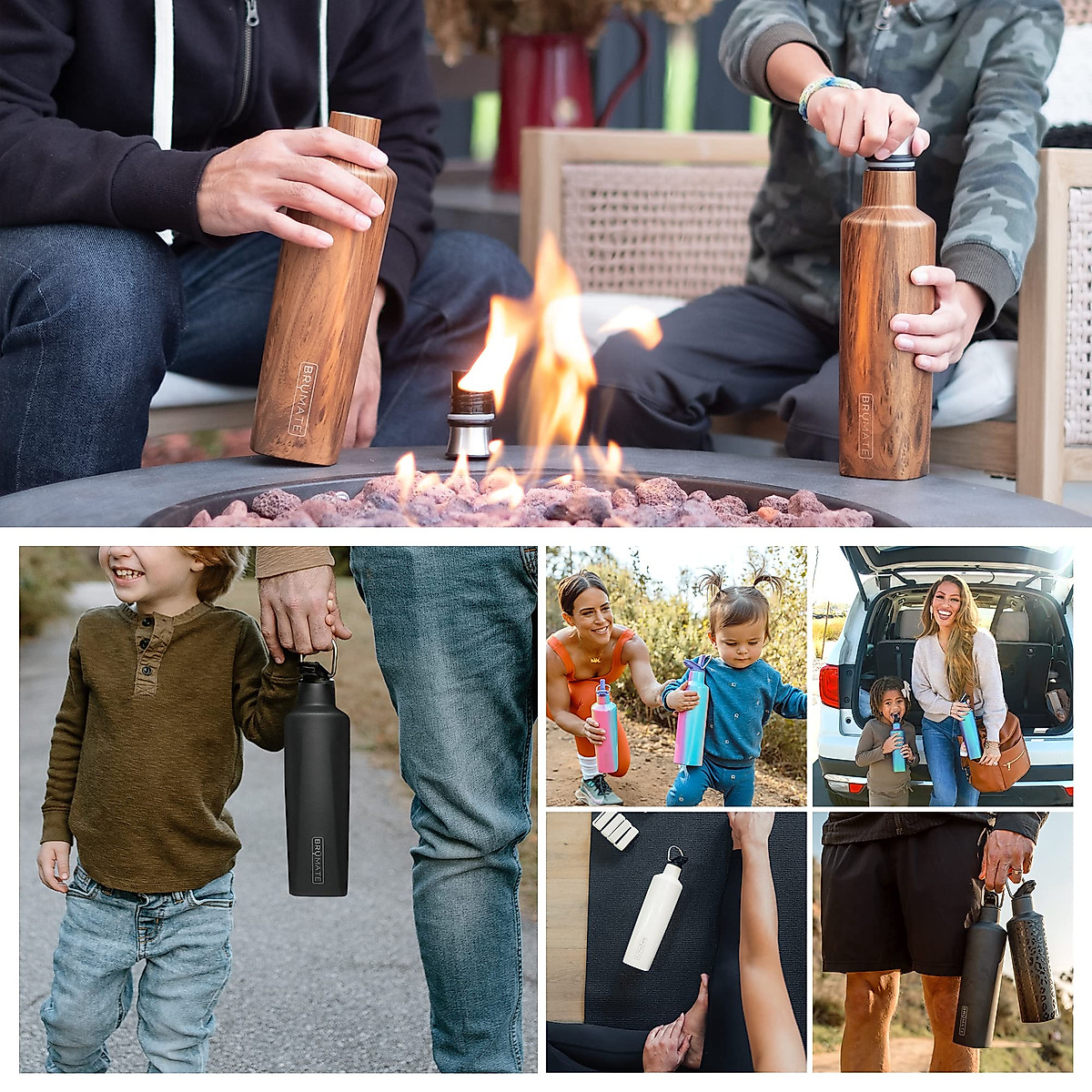 BrüMate ReHydration - 100% Leakproof 25oz Insulated Water Bottle with Straw - Stainless Steel Water Canteen (Dark Aura)