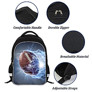 P ELEGANT PROTECTION Basketball 3D Print Luminous School Backpack, Personalized Lightweight Schoolbag for Kids