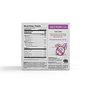 Super Organics Daily Defense Tea (Organic) with Superfoods and Probiotics (Keurig K-Cup Compatible) 10ct Single Serve Cups