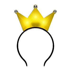 FlashingBlinkyLights Light Up LED Crown Tiara Princess Headband (Yellow)