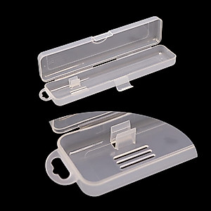 DLAIVOR Portable Travel Toothbrush Case, Hard Plastic Dust-Proof Toothbrush Container & Toothpaste Box Holder (Rectangle-2Pcs)