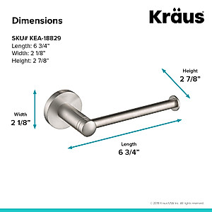 Kraus C-KEA-188BN Elie 4-Piece Bath Hardware Set with 24-inch Bar, Paper Holder, Towel Ring and Robe Hook, Brushed Nickel