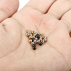 ORAZIO 25Pcs 16G Stainless Steel Replacement Balls Piercing Jewelry Balls for Women Men 3mm