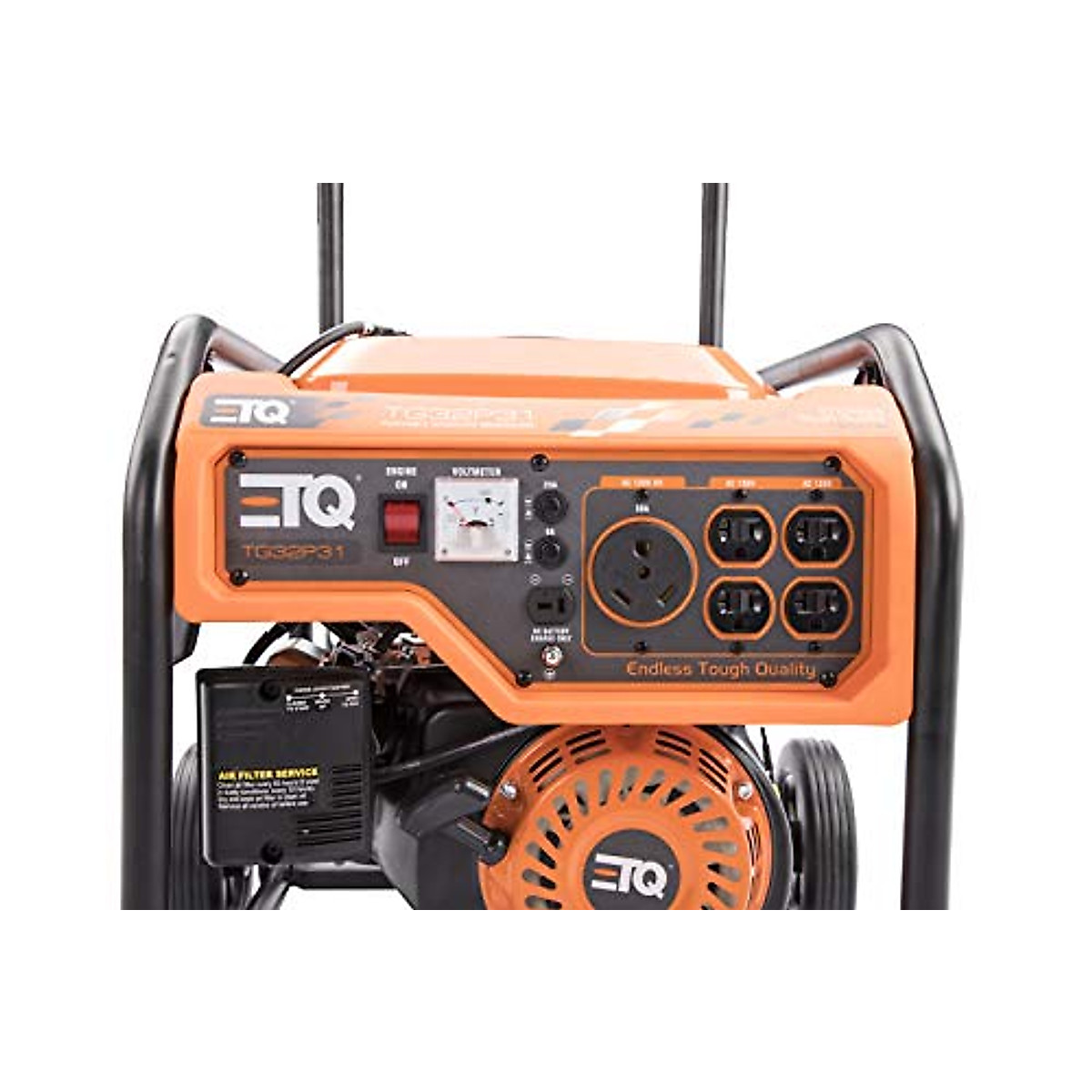 ETQ Tough Quality 2000/3600Watt Portable Generator - Extremely Quiet - CARB Compliant (3600W gas-powered)