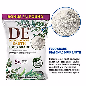 EasyGoProducts Diatomaceous Earth - 100% Natural Food Grade - DE Fresh Water – 5.5 Pounds, (Model: EGP-DE-05)