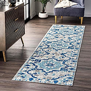nuLOOM Celestial Contemporary Indoor/Outdoor Area Rug, 6' Round, Blue