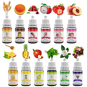Soap Fragrance Oil - 12 Liquid Soap Scents Set for Bath Bomb Making, Soap Making Supplies, DIY Slime - Concentrated Food Grade Soap Flavoring Bath Bomb Scents for Cosmetic, Crafts - 10ml/0.35oz Each