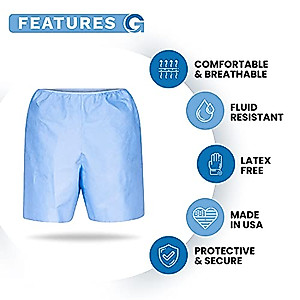 Disposable Medical Exam Shorts - 50 pcs - Sz: Large