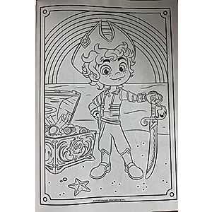 Santiago of The Seas Coloring and Activity Book with Bonus Stand-Up Character on Back - 80 Pages