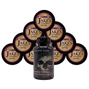 DC Crafts Nation Mud Bud Spittoon Skull Grave with 10 Cans Jake's Mint Chew Chai Tea Pouches