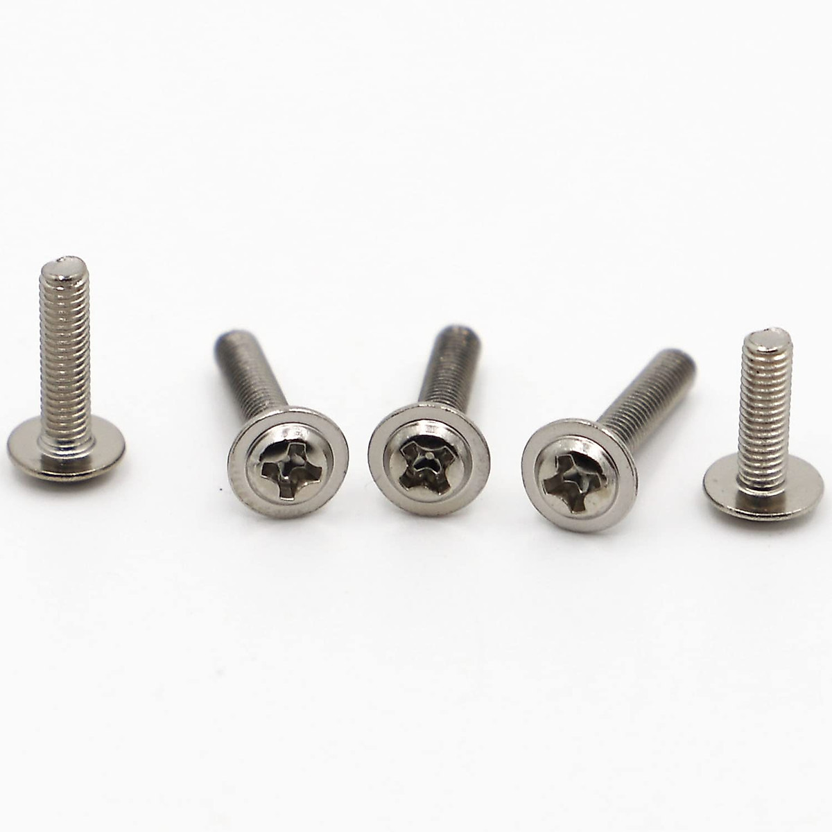 Wood Screw M2 M2.5 M3 M4 M5 Nickel Plating Pan Head Cross Recessed Screws for Computer Floppy DVD ROM Motherboard (Length : 8mm, Size : M2.5 50pcs)