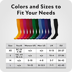 Sof Sole All Sport Over-the-Calf Team Athletic Performance Socks (2 Pair), Small, Forest Green